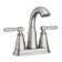 Moen Halle 4 in. Centerset 2-Handle Bathroom Faucet in Spot Resist Brushed Nickel with Spring ...